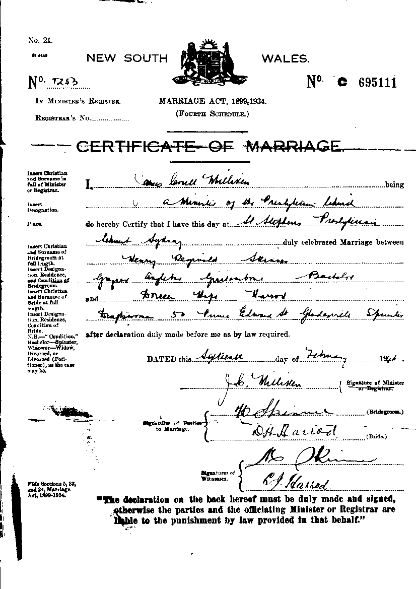 Doreen Hope Harrod - Skinner Family History